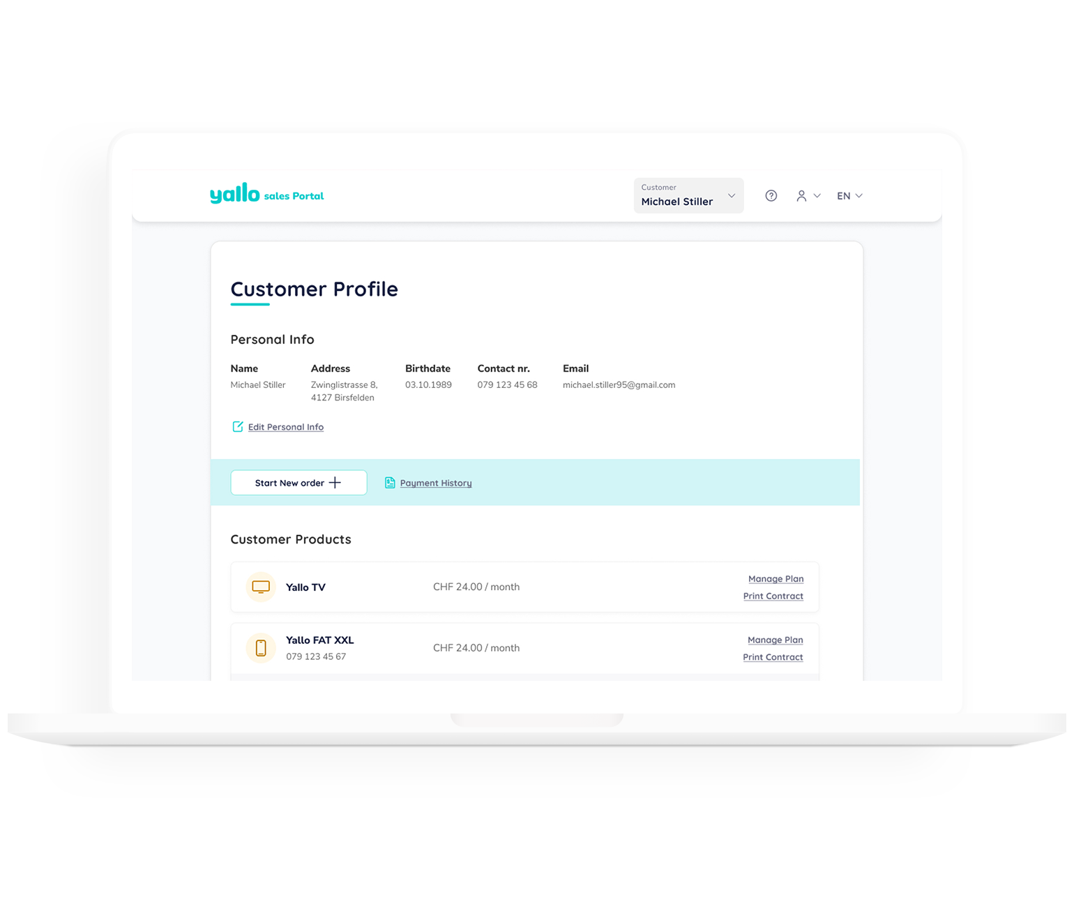 Re-design of the point-of-sale tool for Yallo's sales team | UFirst
